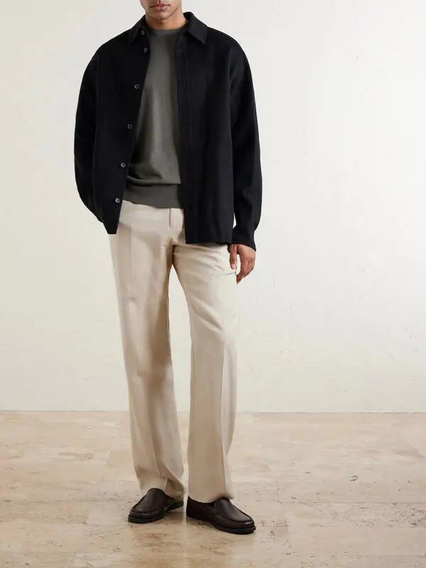 Zegna Cashmere And Silk-blend Sweater - Brown
