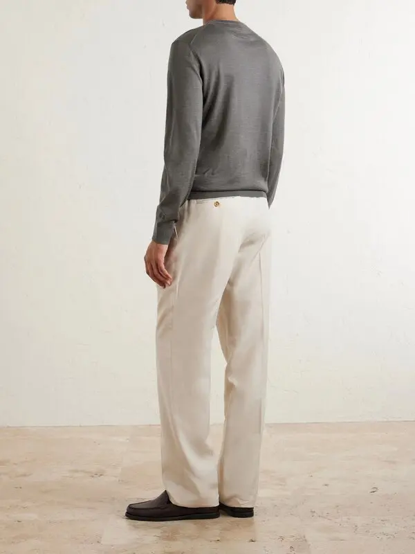 Zegna Cashmere And Silk-blend Sweater - Brown