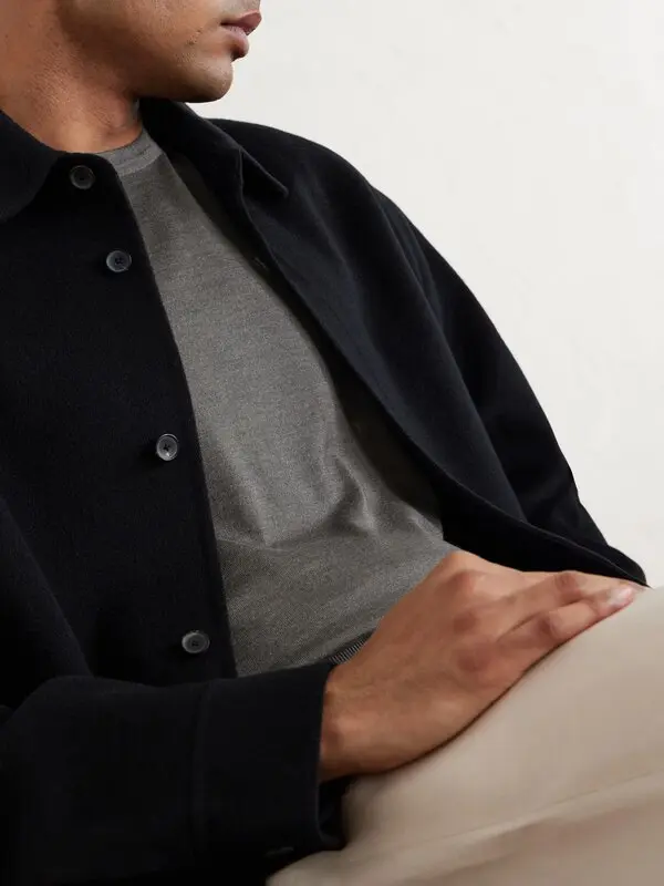 Zegna Cashmere And Silk-blend Sweater - Brown