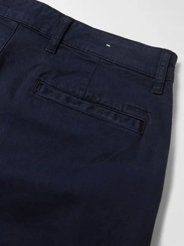 Nn07 Aden 1923 Straight-leg Twill Shorts - Blue