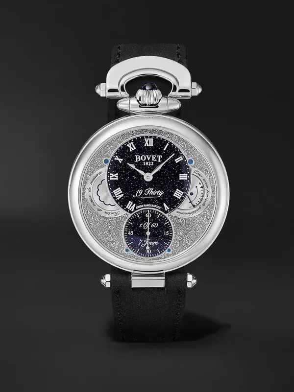 BOVET 19thirty 42mm Stainless Steel Hand-wound Watch - Blue