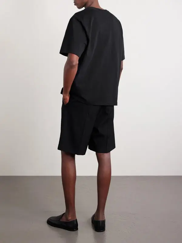 Nn07 Jett 30026 Logo-embroidered Organic Cotton-jersey T-shirt - Black