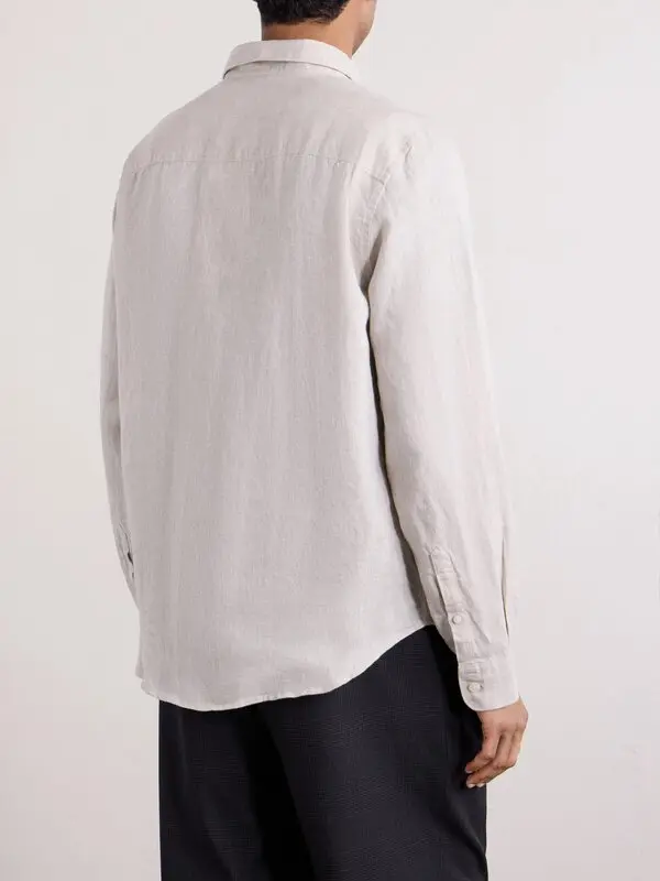 Nn07 Enzo 5708 Linen Shirt - Neutrals