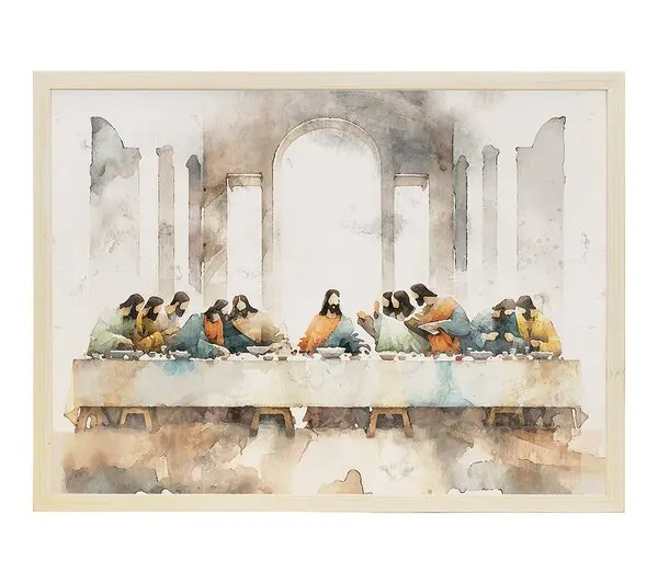 SINCERE SURROUNDINGS 17' Last Supper Art Thin F Rame - One-color