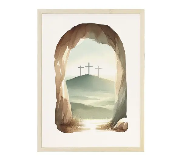 SINCERE SURROUNDINGS 24' Empty Tomb Art Thin Fr Ame - One-color
