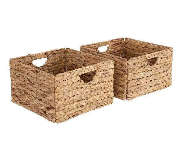 SEVILLE CLASSICS Water Hyacinth Storage 2-pack Asket Set - One-color