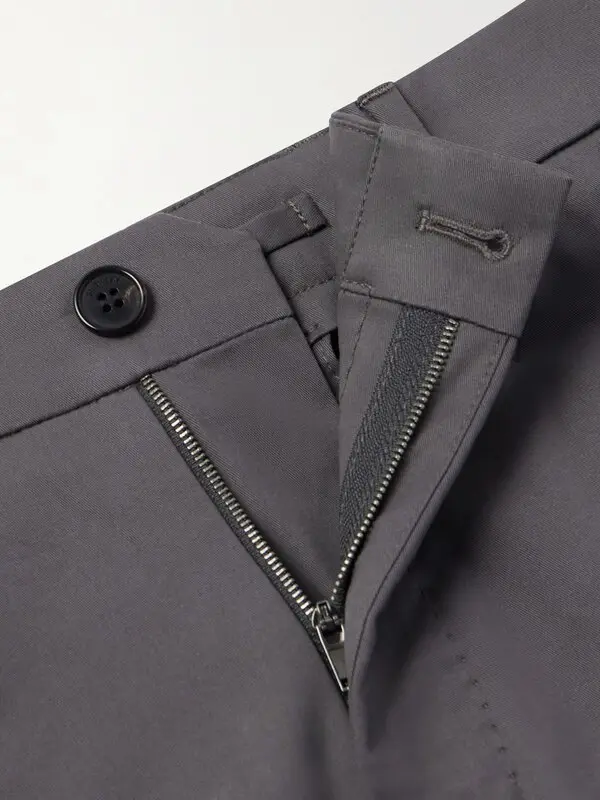 SLOWEAR Slim-fit Cotton-blend Gabardine Chino Shorts - Gray