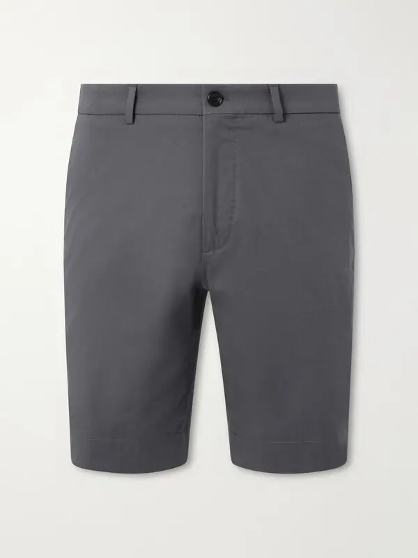 SLOWEAR Slim-fit Cotton-blend Gabardine Chino Shorts - Gray