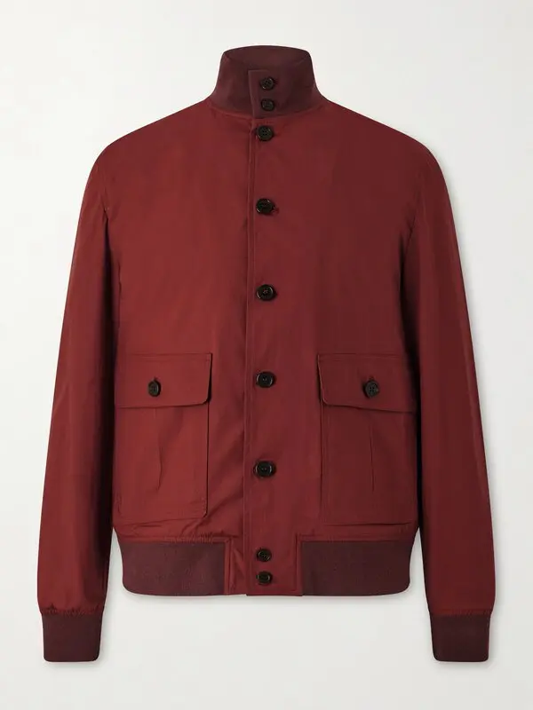 VALSTAR Valstarino Cotton-blend Bomber Jacket - Red