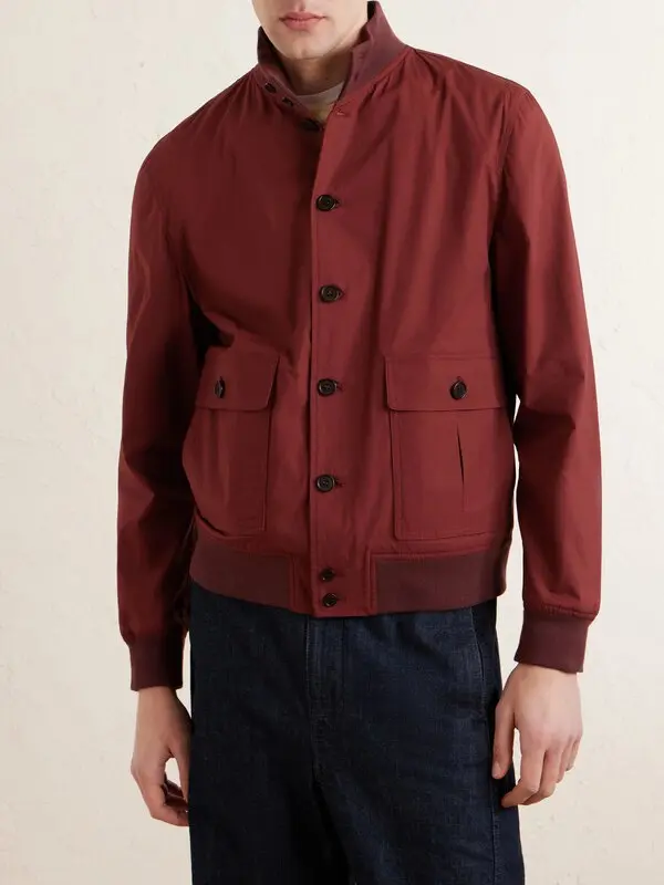 VALSTAR Valstarino Cotton-blend Bomber Jacket - Red