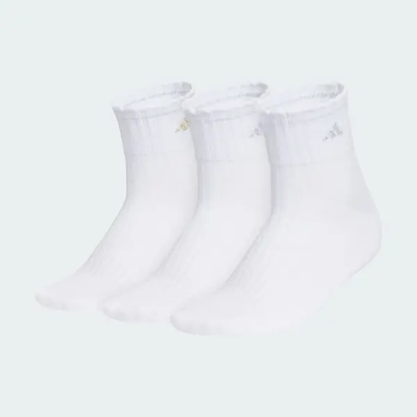 Adidas Spt Fashion 3-pack Quarter Socks - White / Gold Metallic / Rose Gold Metallic
