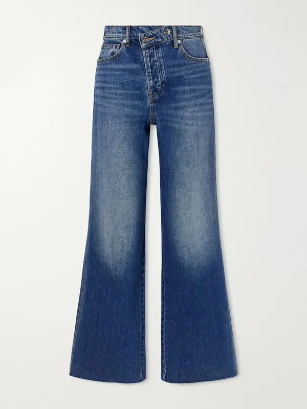 Veronica Beard Taylor High-rise Wide-leg Jeans - Blue