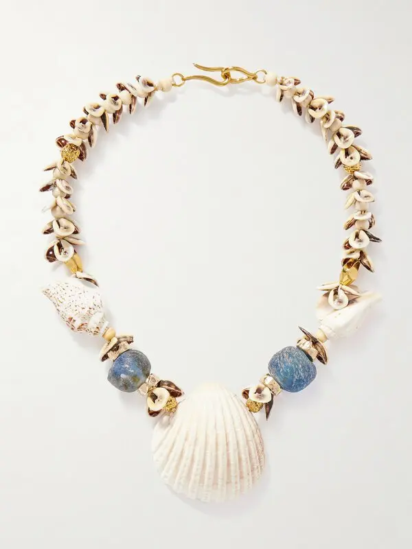 Tohum Design Samsara Gold-plated Stone And Shell Necklace - Multi