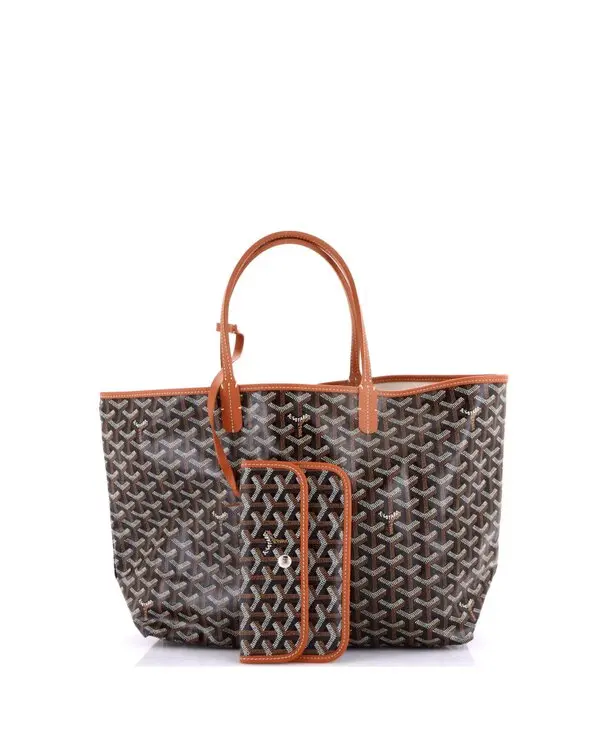 Goyard Saint Louis Pm Tote Coated Canvas - Brown