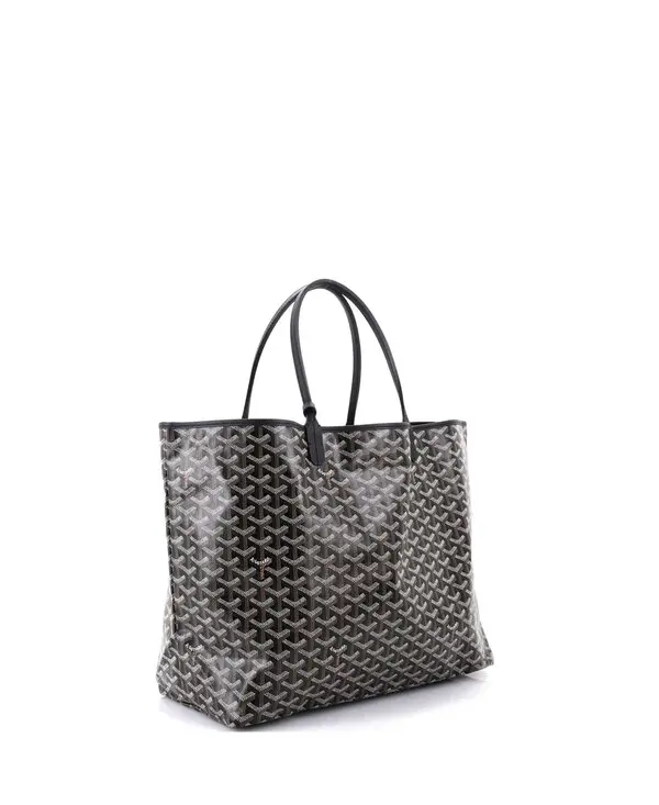 Goyard Gm Saint Louis Tote Coated Canvas - Black