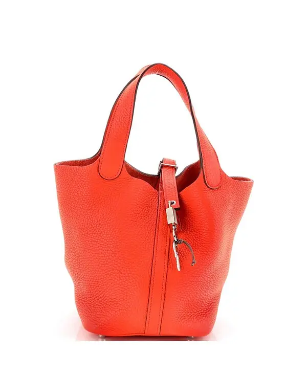 Hermès Pm Picotin Lock Bag Clemence - Orange