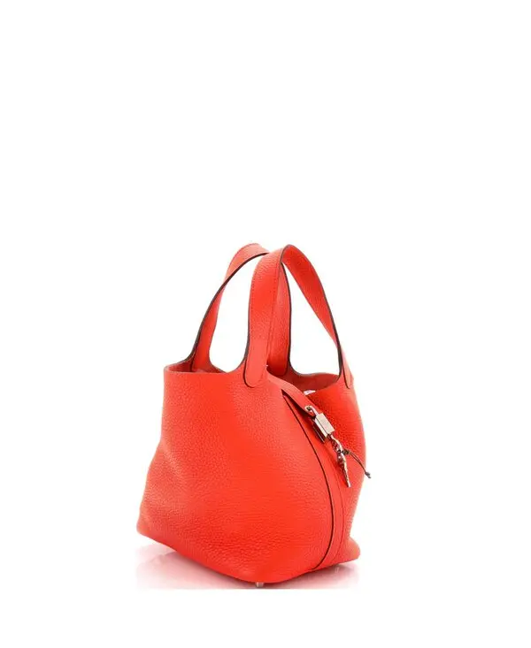 Hermès Pm Picotin Lock Bag Clemence - Orange
