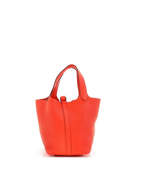 Hermès Pm Picotin Lock Bag Clemence - Orange