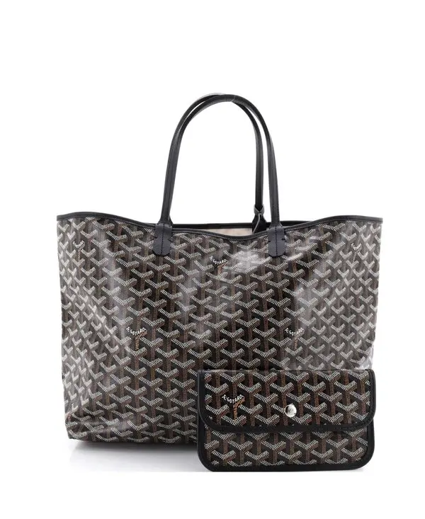 Goyard Saint Louis Pm Tote Coated Canvas - Black