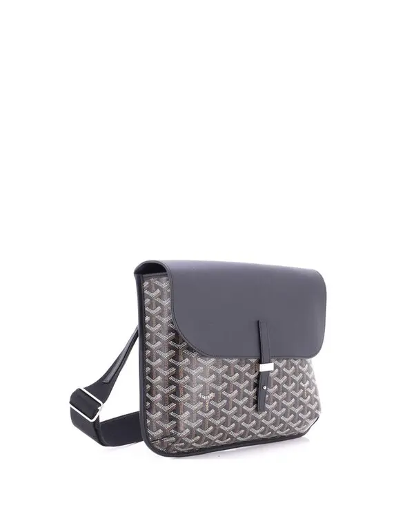 Goyard Coursier Messenger Bag Coated Canvas And Leather - Black