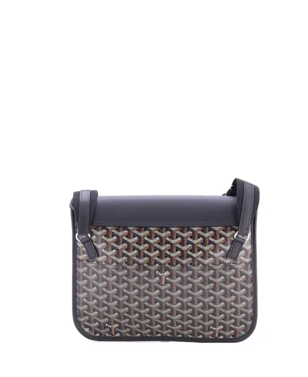 Goyard Coursier Messenger Bag Coated Canvas And Leather - Black