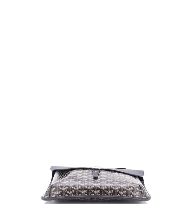 Goyard Coursier Messenger Bag Coated Canvas And Leather - Black