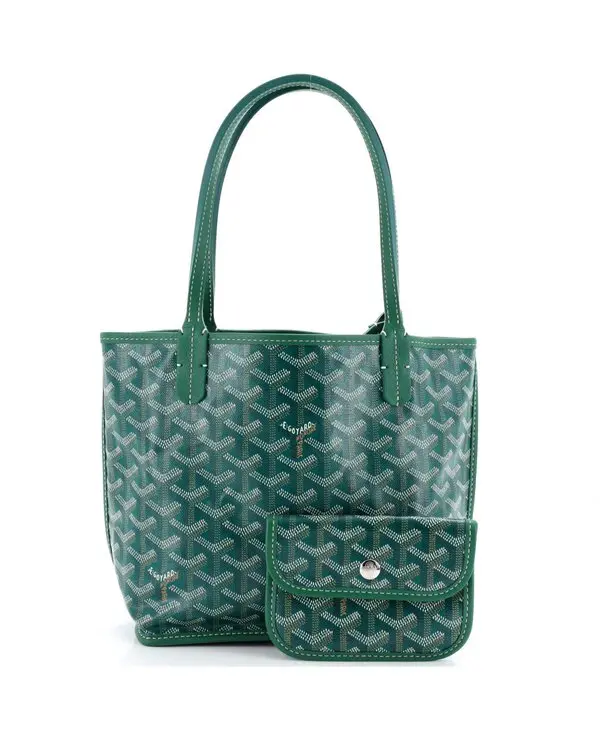 Goyard Anjou Reversible Tote Coated Canvas - Green
