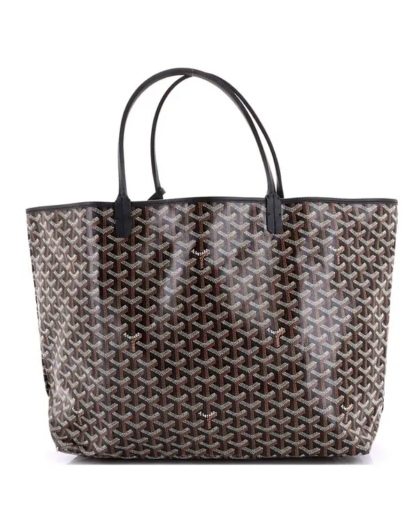 Goyard Gm Saint Louis Tote Coated Canvas - Black