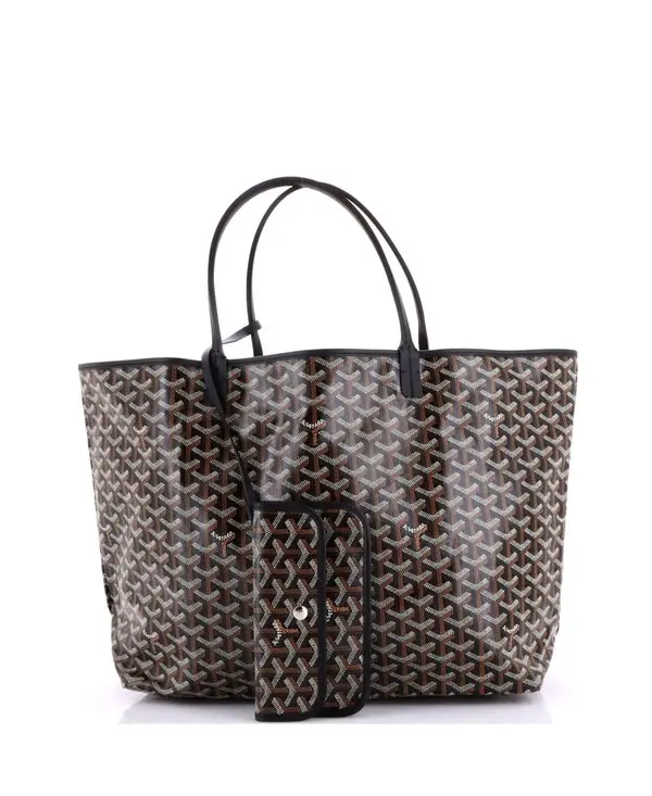 Goyard Gm Saint Louis Tote Coated Canvas - Black