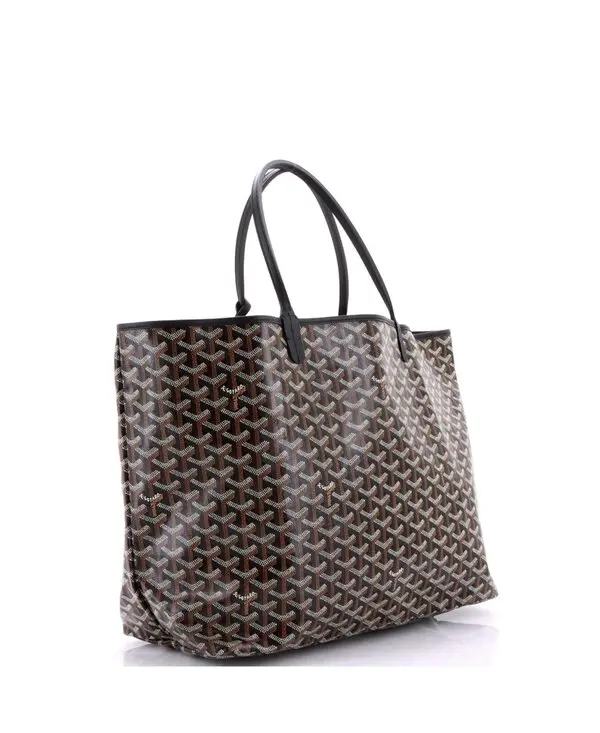 Goyard Gm Saint Louis Tote Coated Canvas - Black