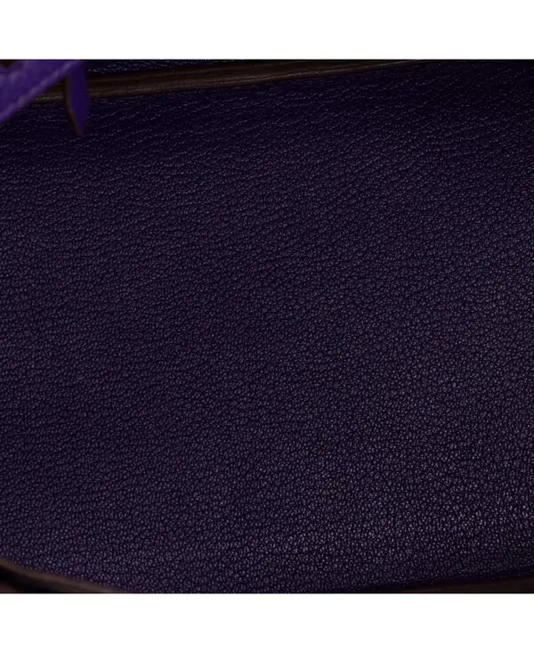 Hermès Birkin 30 Handbag Purple Clemence With Palladium Hardware - Iris