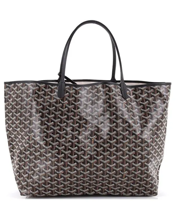 Goyard Gm Saint Louis Tote Coated Canvas - Black