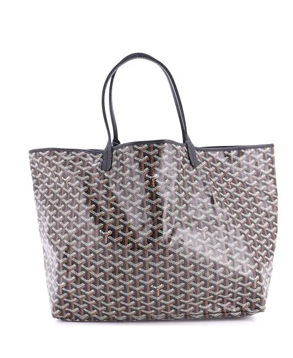 Goyard Gm Saint Louis Tote Coated Canvas - Black