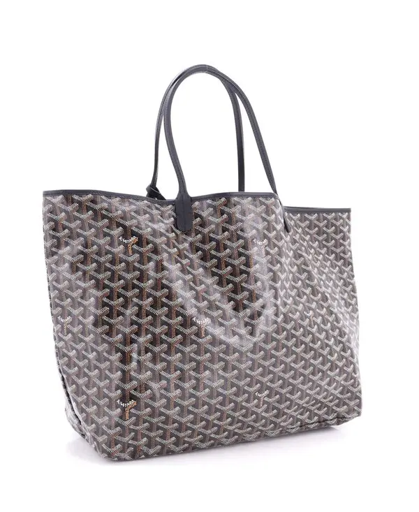 Goyard Gm Saint Louis Tote Coated Canvas - Black