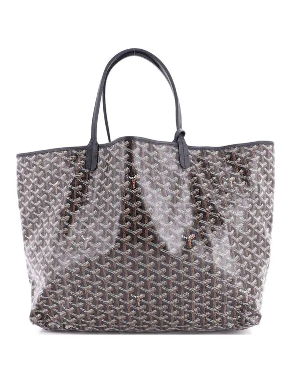 Goyard Gm Saint Louis Tote Coated Canvas - Black