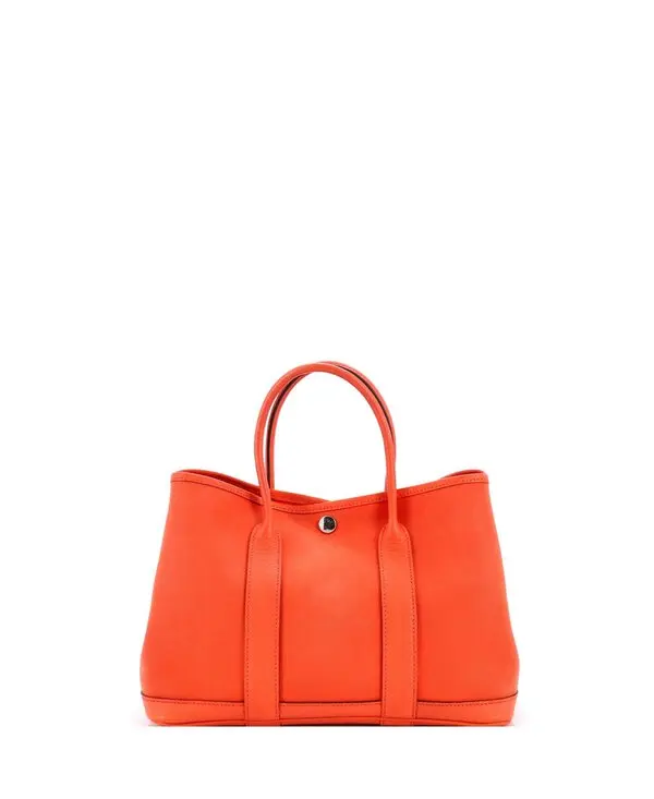 Hermès 30 Garden Party Tote Toile And Leather - Orange