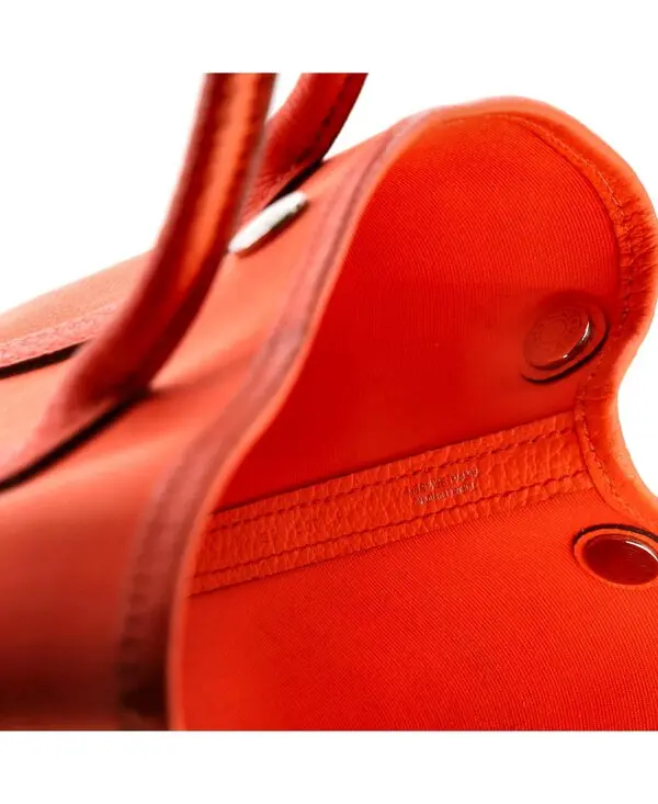 Hermès 30 Garden Party Tote Toile And Leather - Orange