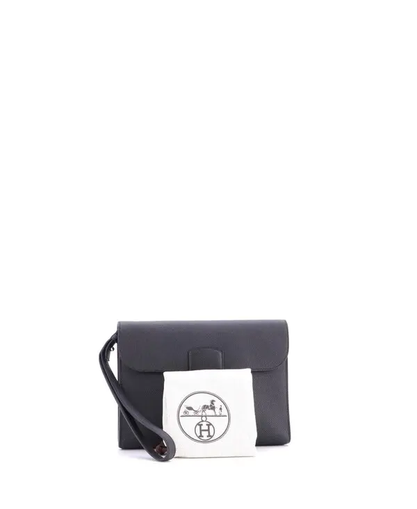 Hermès 24 Sac A Depeches Wristlet Pouch Epsom - Black