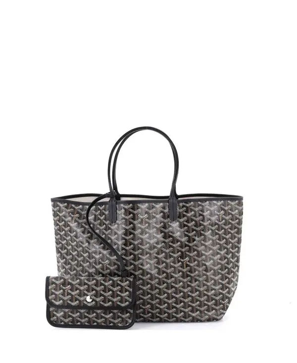 Goyard Pm Saint Louis Tote Coated Canvas - Black