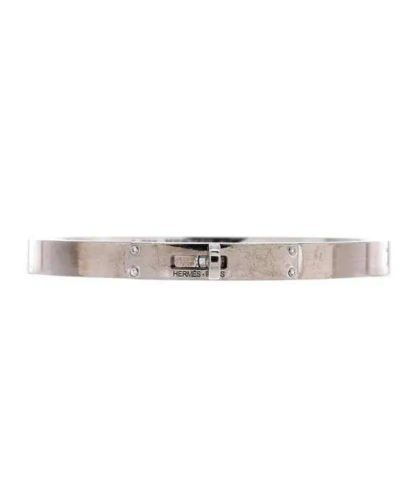 Hermès Small Kelly Bracelet With Diamonds - K White Gold