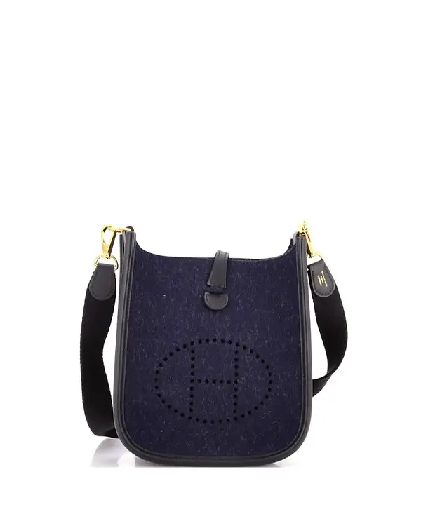 Hermès Tpm Evelyne Gen Iii Felt Bag - Blue