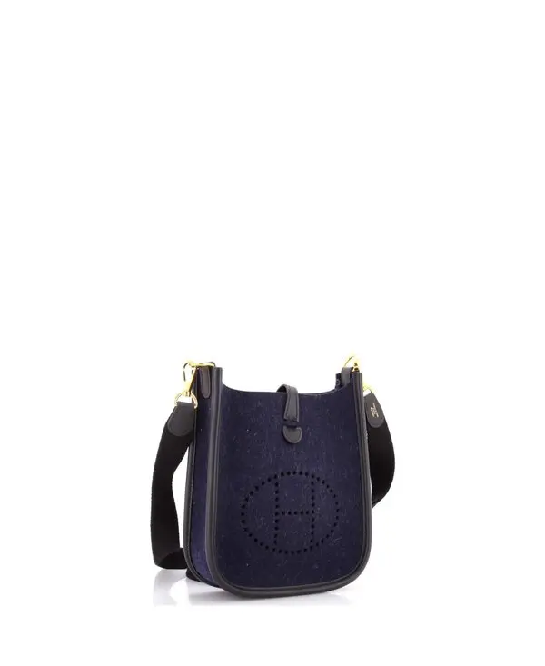 Hermès Tpm Evelyne Gen Iii Felt Bag - Blue