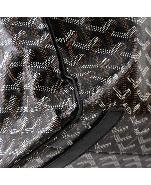 Goyard Voltaire Iii Tote Coated Canvas - Black
