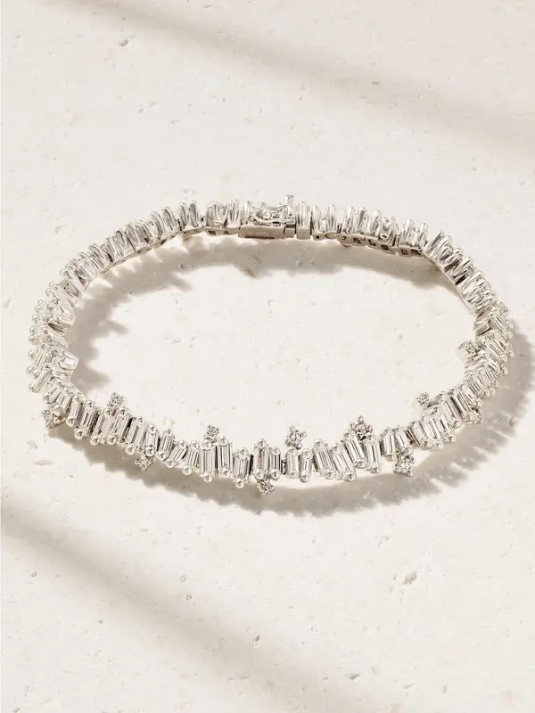 SUZANNE KALAN 18-karat White Diamond Bracelet - Gold