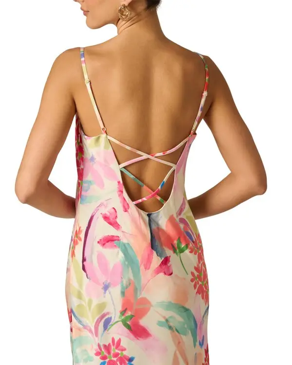 Adrianna Papell Sateen Bias Long Dress