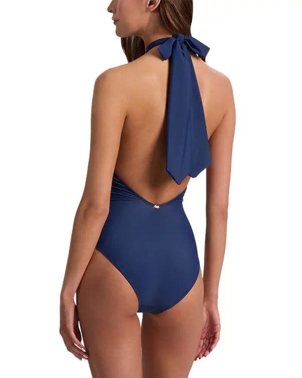 ALICE & OLIVIA X PQ SWIM Pq Swim X Alice And Olivia Cross Front One Piece Swimsuit