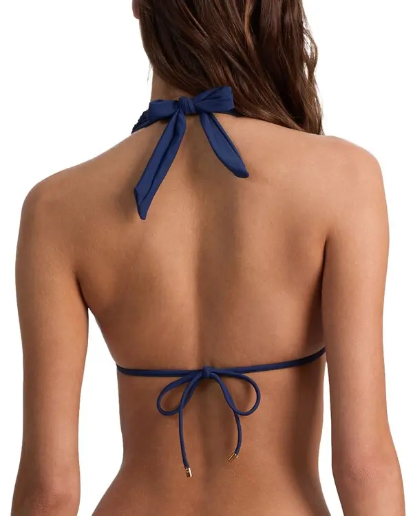 ALICE & OLIVIA X PQ SWIM Pq Swim Macrame Halter Bikini Top