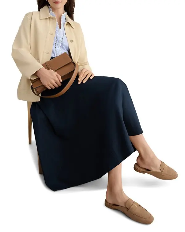 HOBBS LONDON Lilliana Midi Skirt - Navy