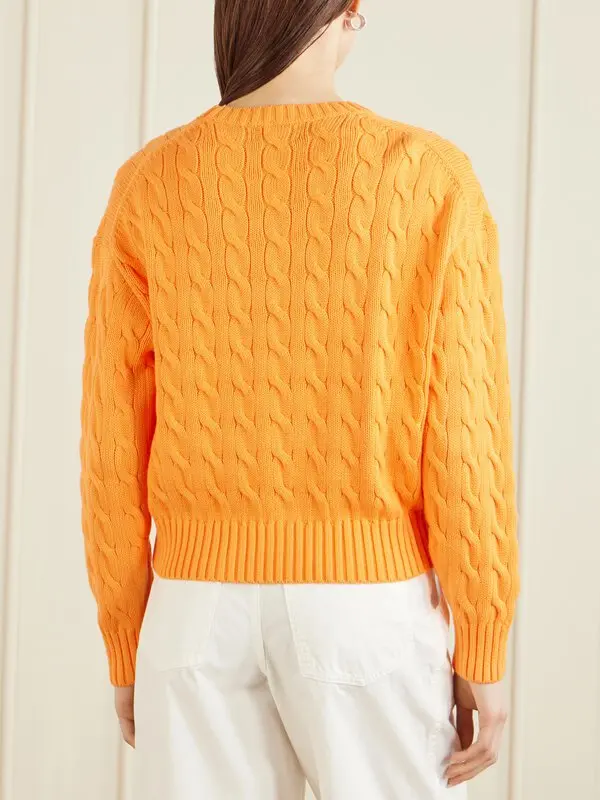 Polo Ralph Lauren Cotton Cable-knit Sweater - Orange