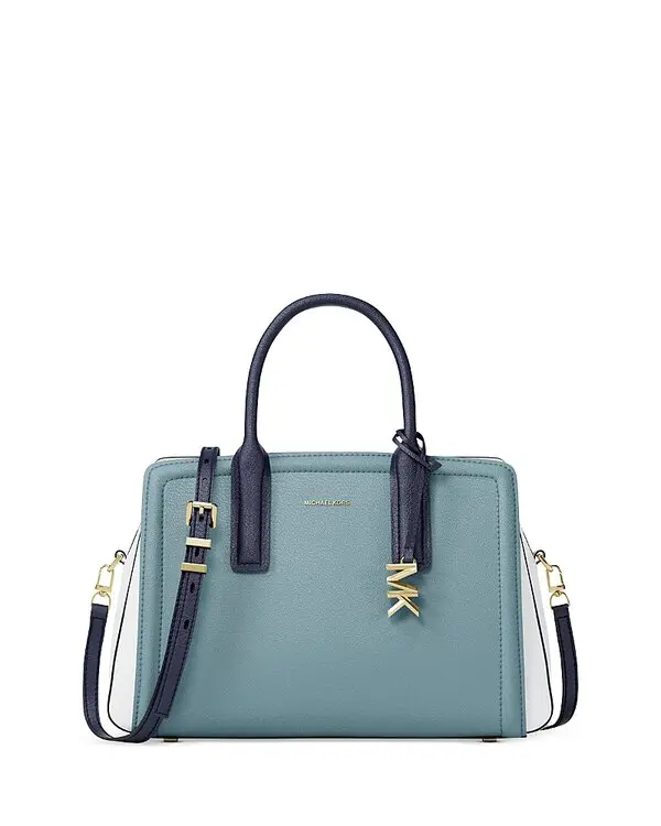 Michael Kors Laila Medium Leather Satchel - Chambray
